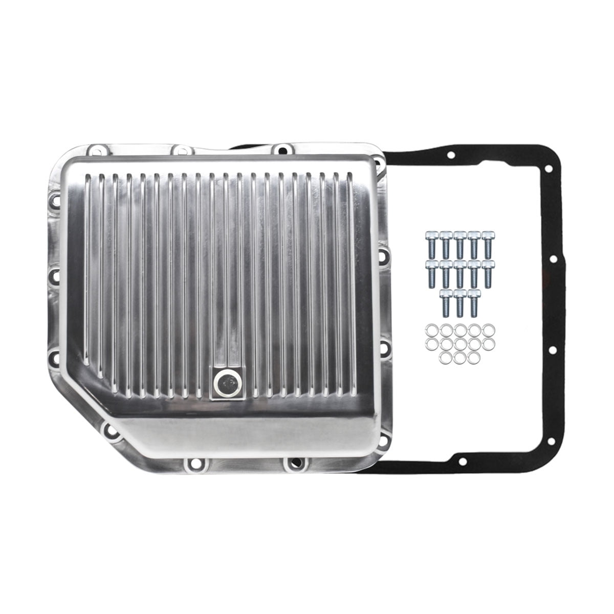 Fits Chevy GM Turbo 350 TH350 Aluminum Transmission Pan Kit Deep Finned ...
