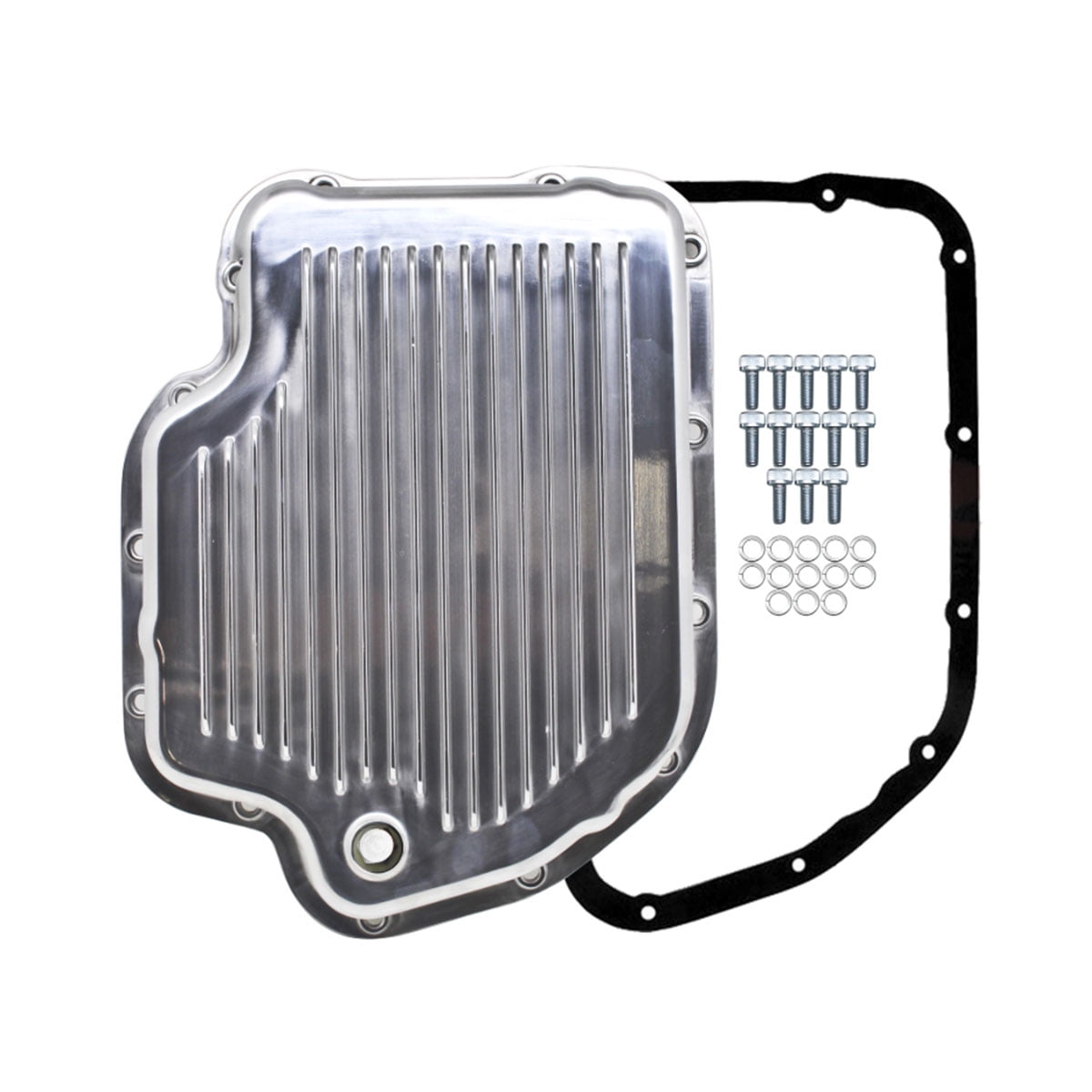 Fits Chevy GM Turbo 400 TH400 Aluminum Transmission Pan Kit Deep Finned ...
