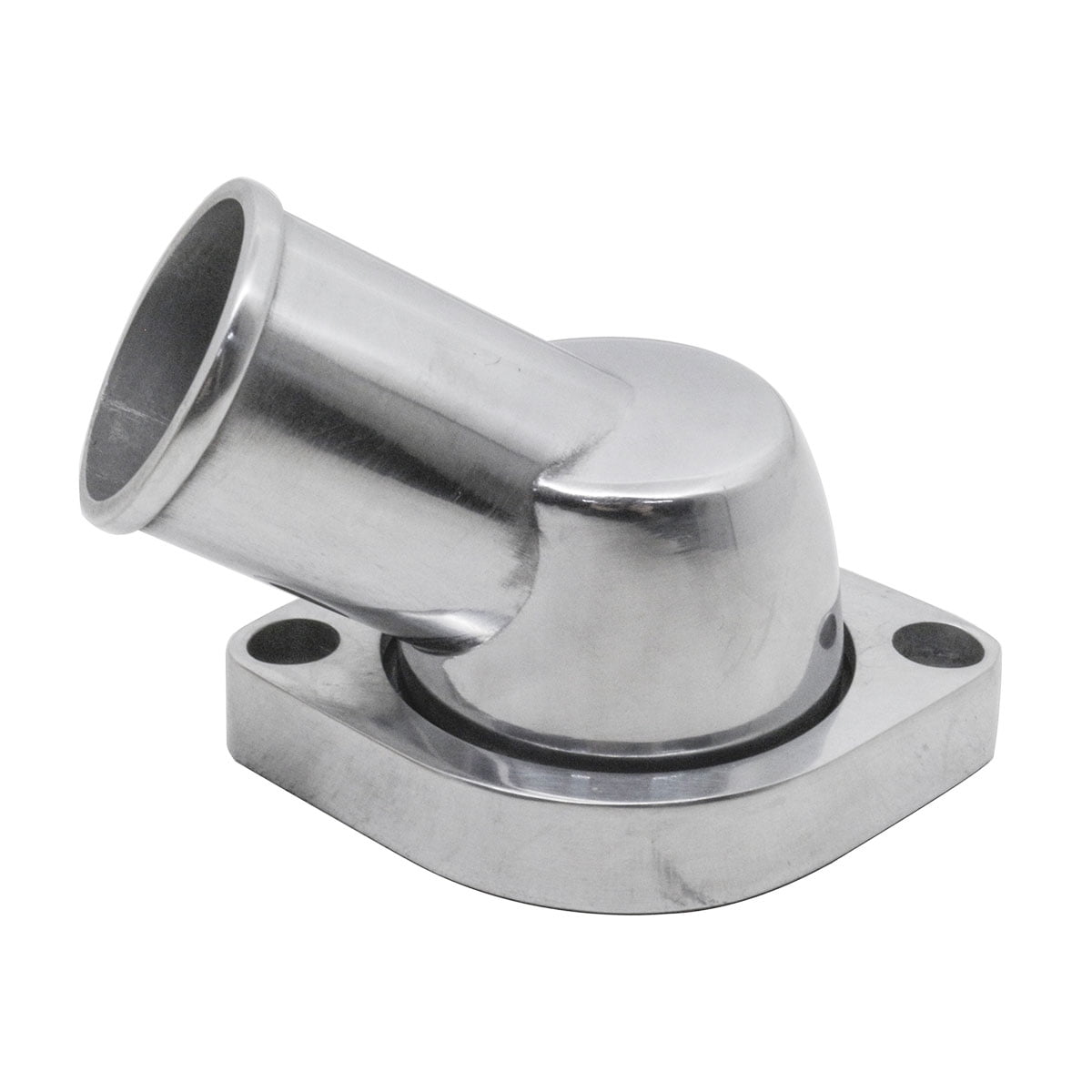 Fits Chevy LS 45 Degree Swivel Water Neck Polished Aluminum Finish ...