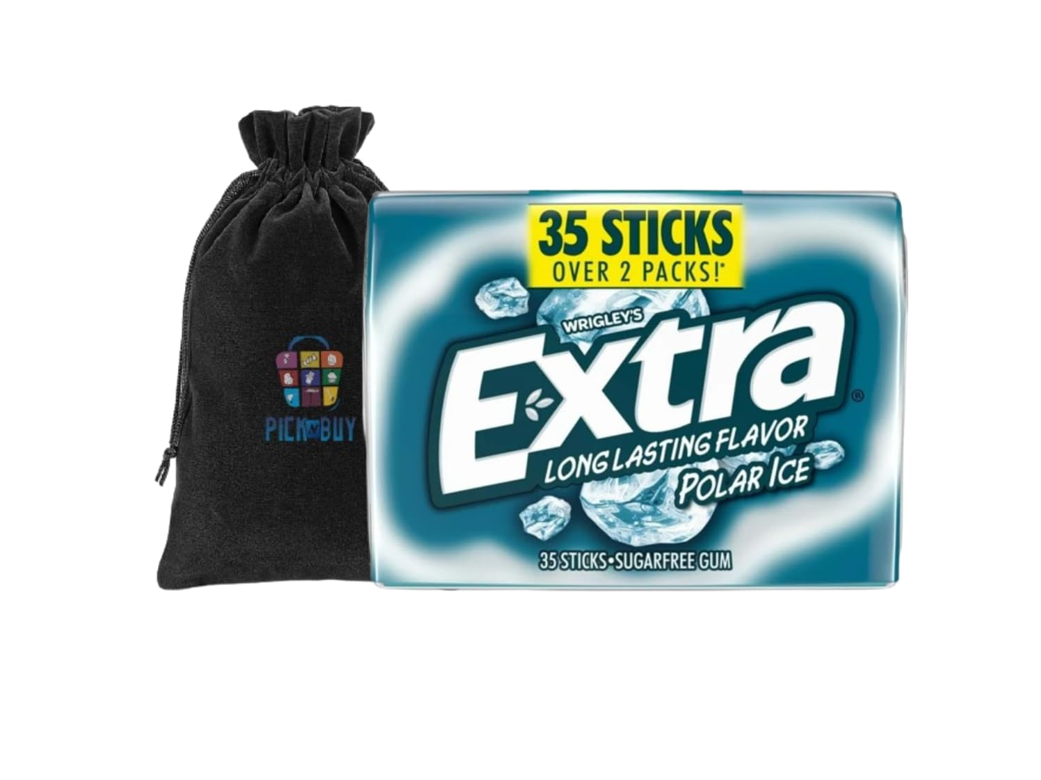 Fits Extra Polar Ice Flavor Wrigley Gum, 15 Count Sticks With Sour Mesh ...