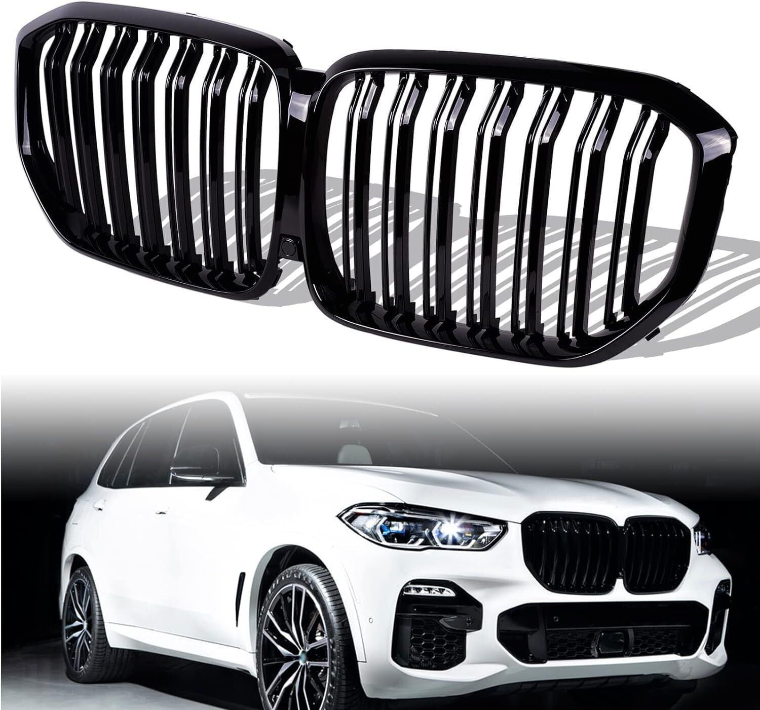 Fits For 2019 2020 2021 2022 BMW X5 G05 Front Grill Kidney Grille ...