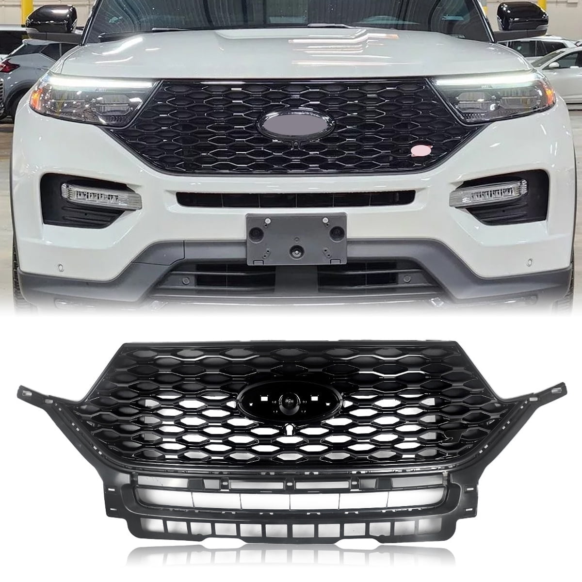 Fits Ford Explorer ST 2020-2023 Front Bumper Upper Grille Grill ...