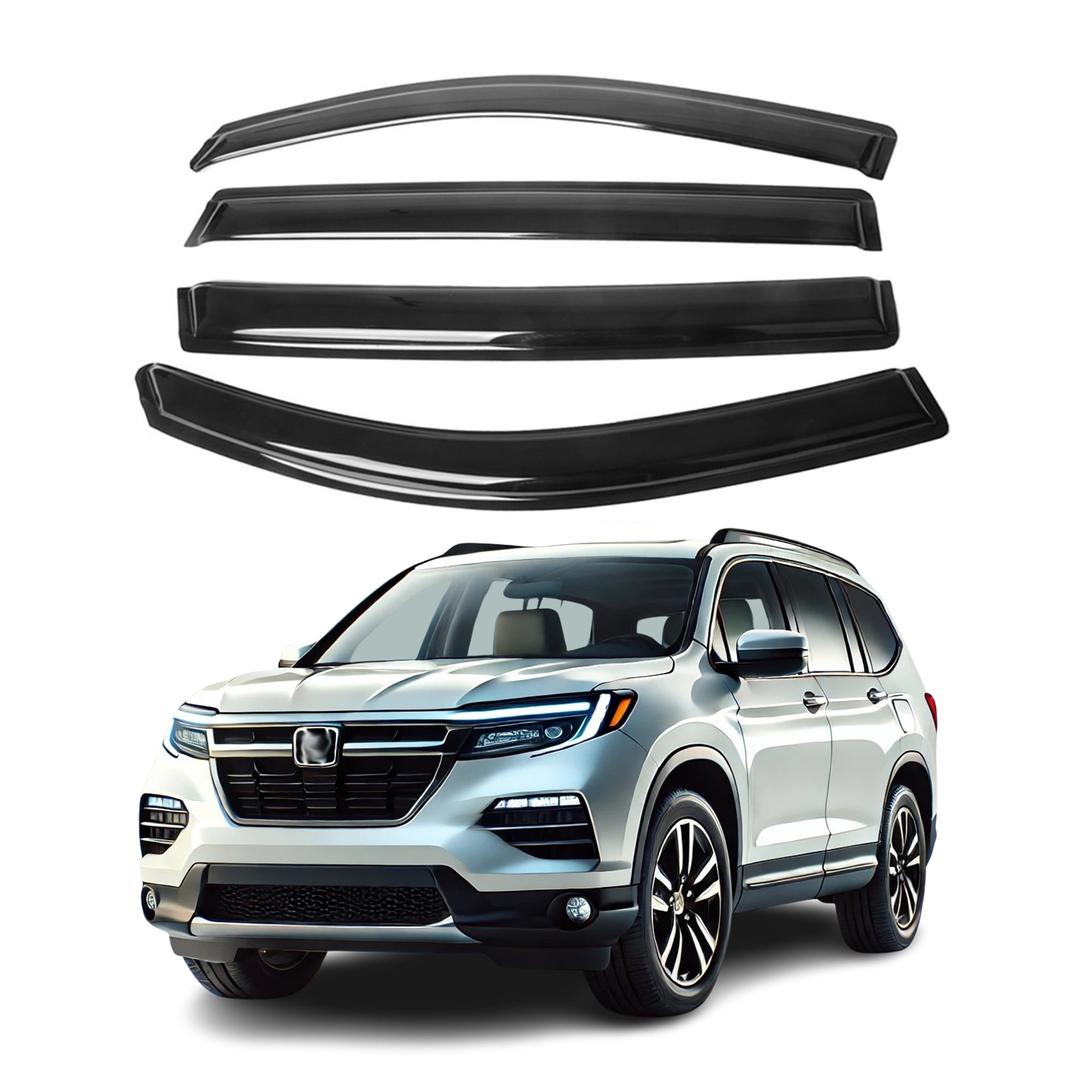 Fits Honda Pilot 16-22 Acrylic Window Visor Sun Rain Deflector Guard ...