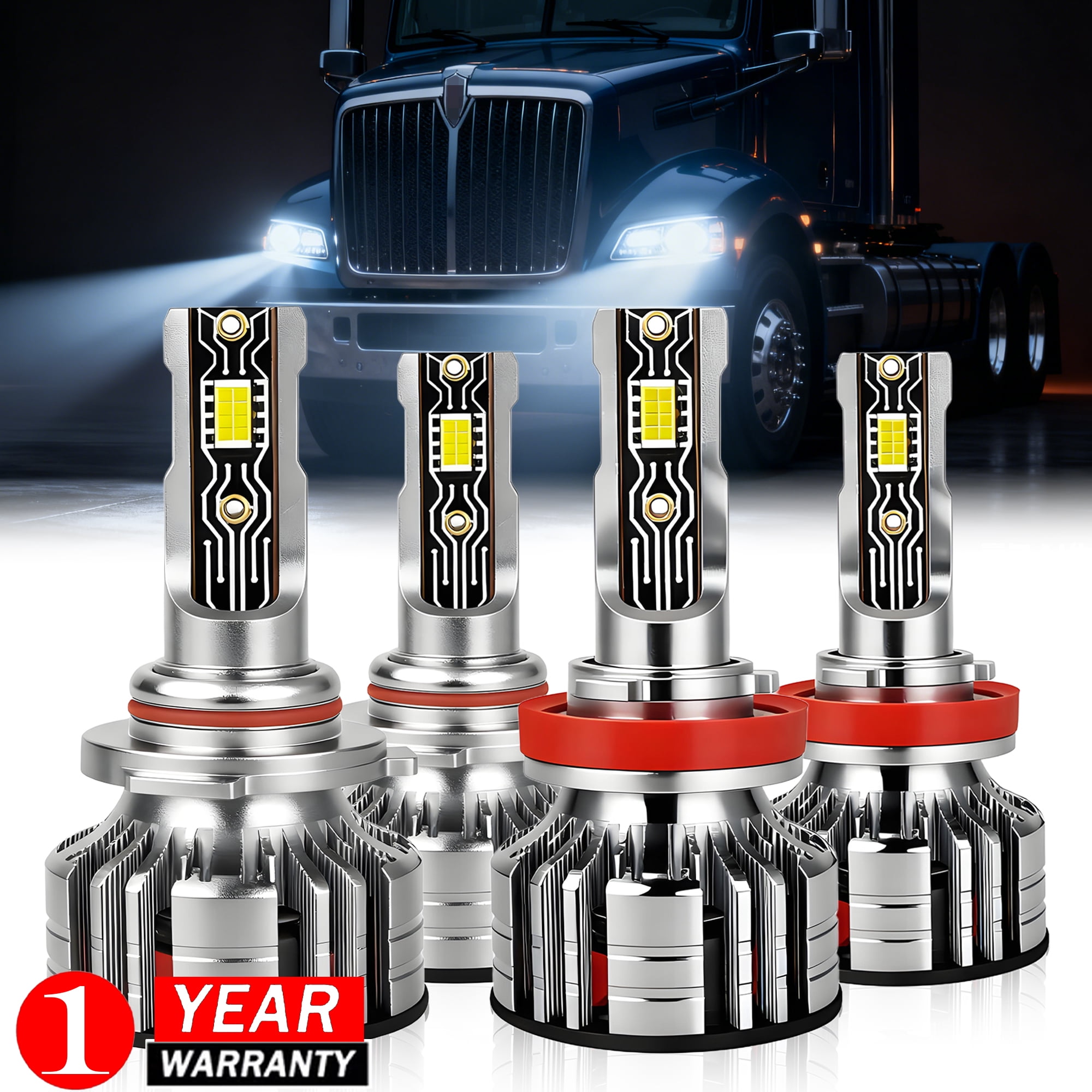 Fits Kenworth T680 Base Truck 2013-2021 LED Headlight Combo Kit 9005 ...