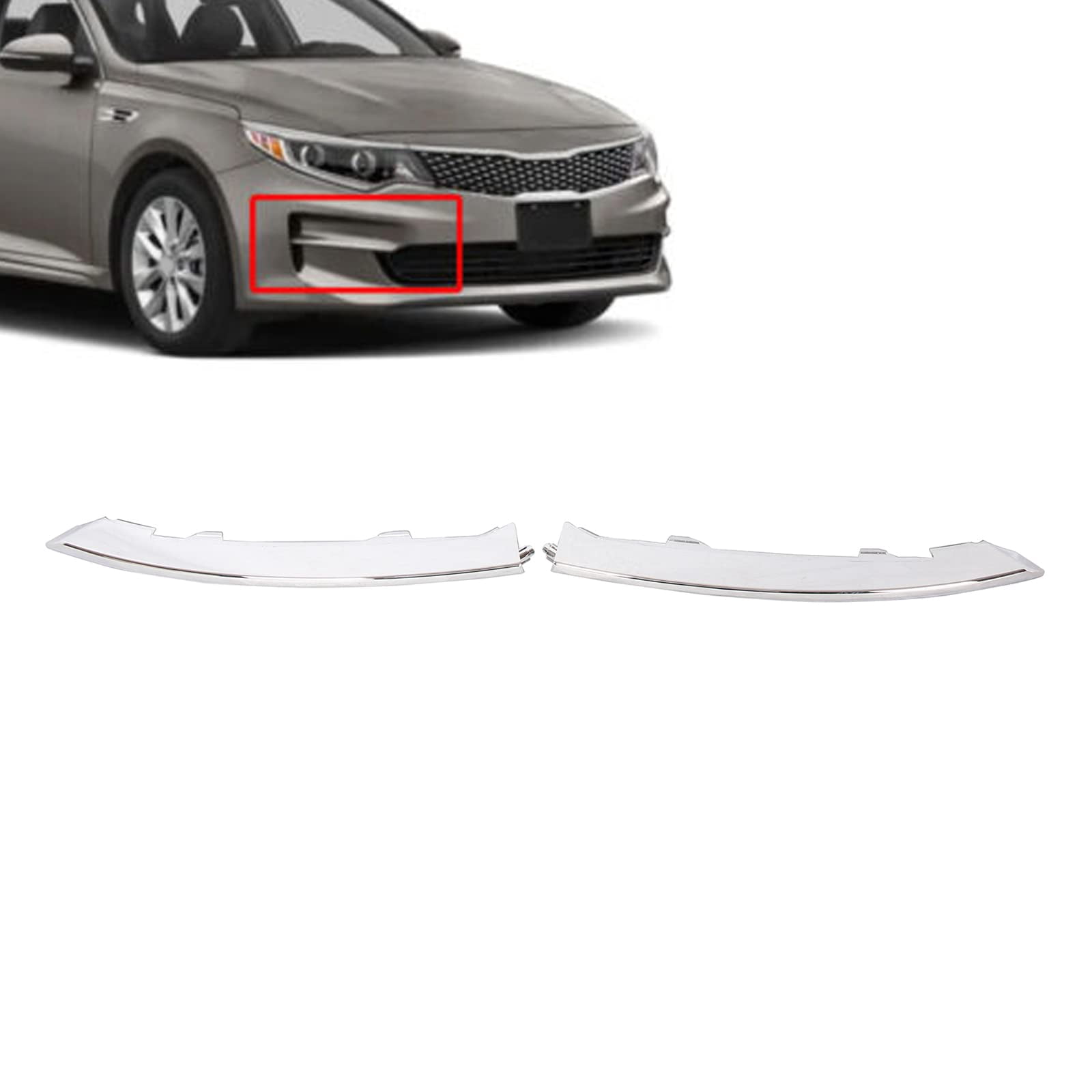 Fits Kia Optima EX 2016-2018 Front Bumper Lower Grille Molding Trim ...