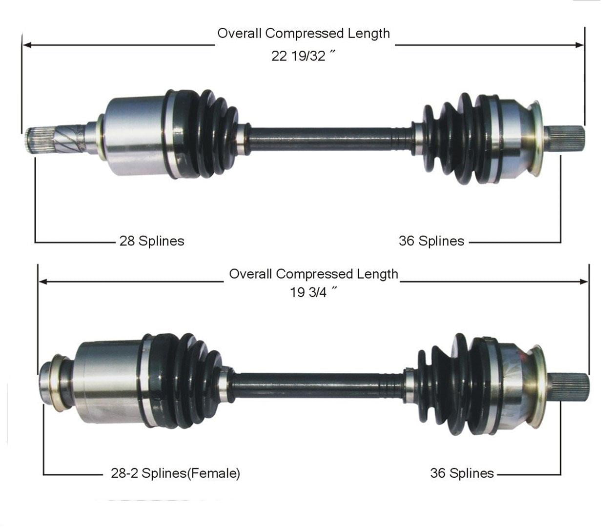 Fits Mazda 3 04-05 Aautomatic Transmission 2.3L CV Front Drive Axle ...
