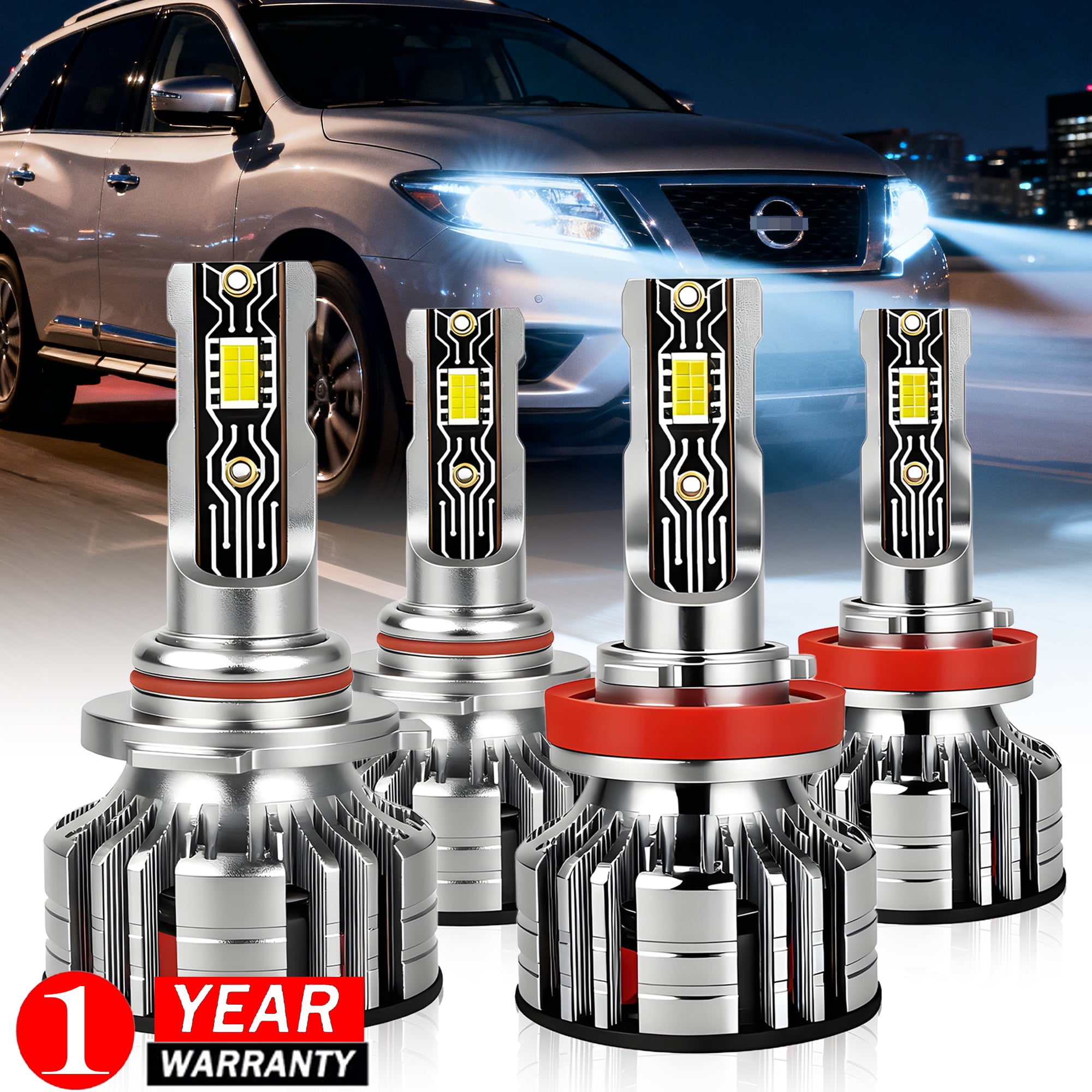Fits Nissan Pathfinder 2013-2016 LED Headlight Upgrade Kit 9005+H11 ...