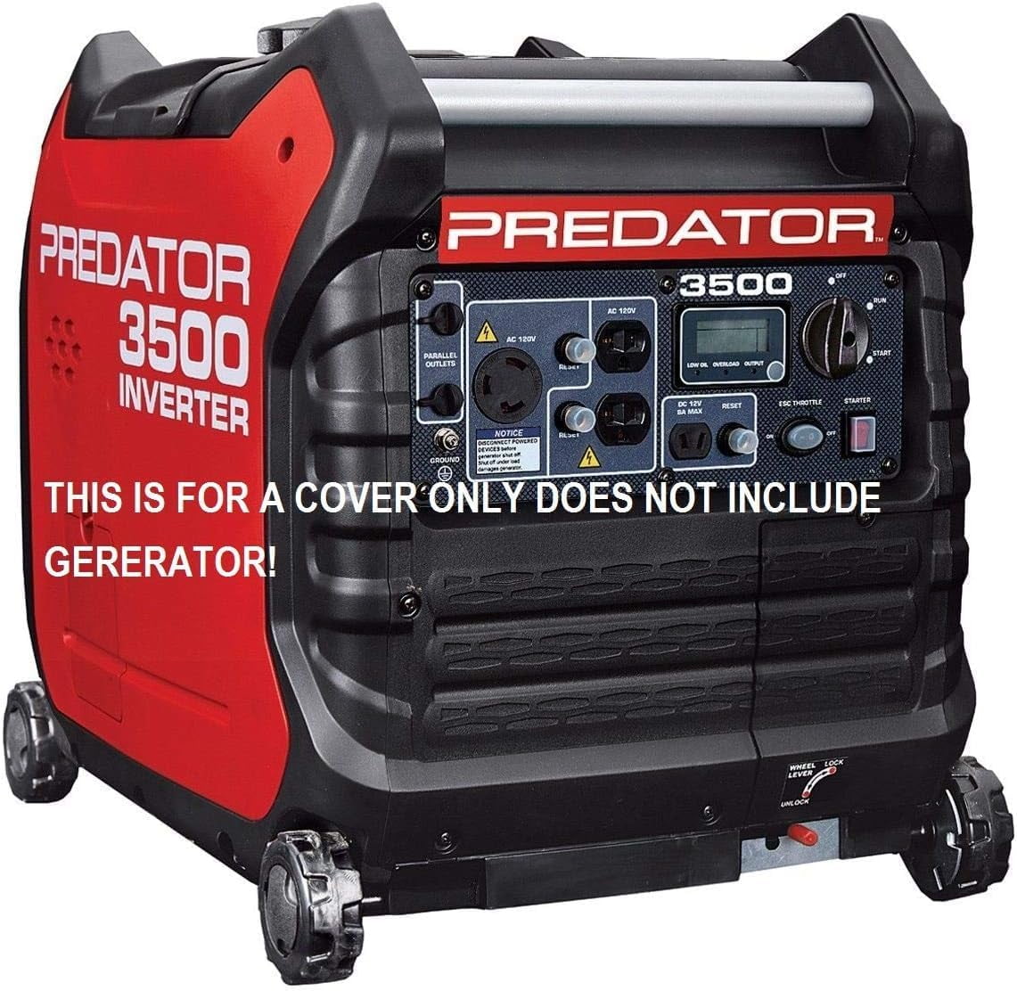 Fits Predator Inverter 3500 watt Generator Cover (BLACK) COVER ONLY ...