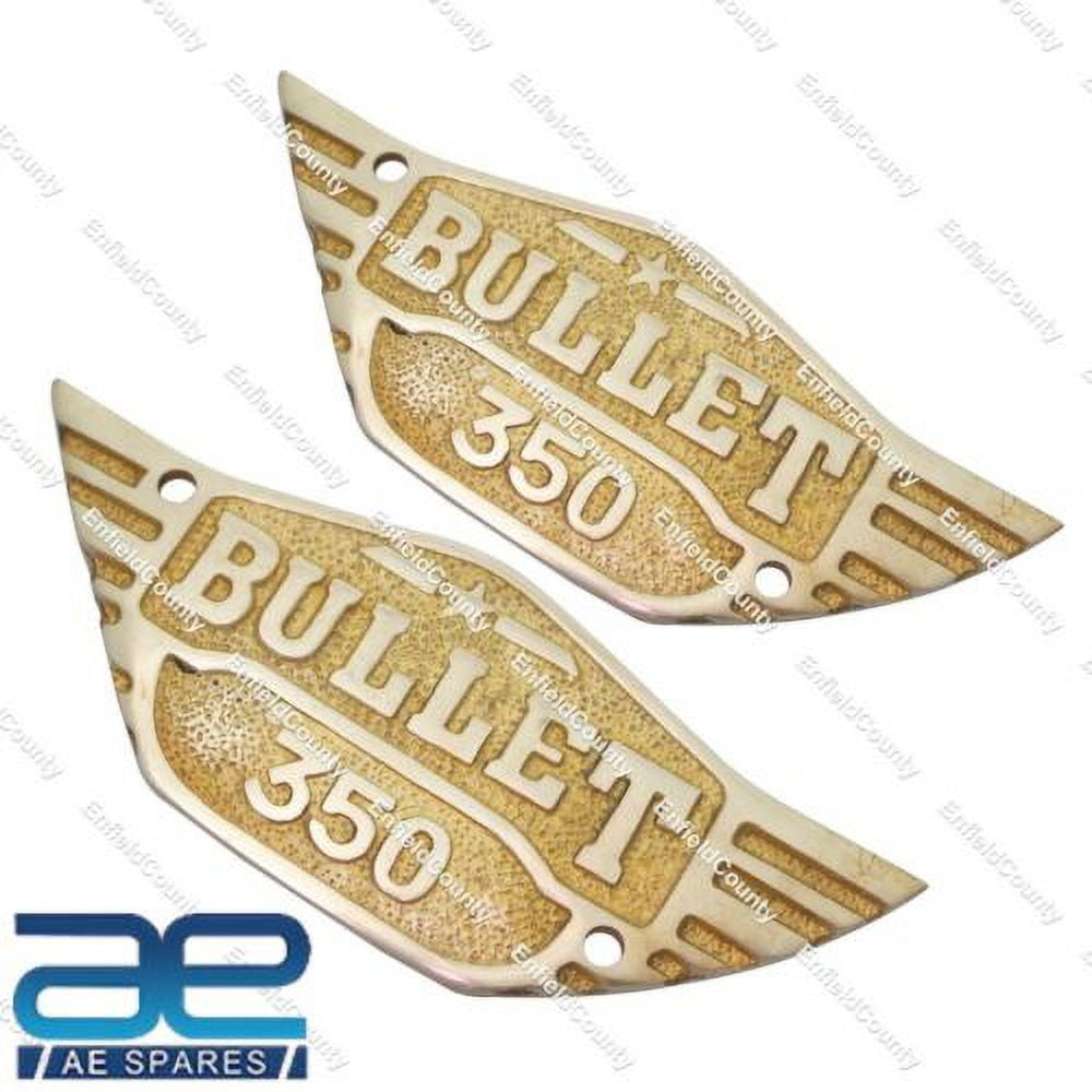 Fits Royal Enfield Bullet 350cc Tool Box Badges Logo Brass Set ...