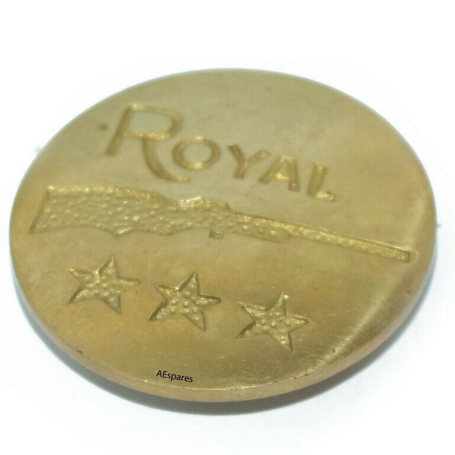 Fits Royal Enfield Classic Swing Pivot Cap With Gun Logo Golden Brass ...