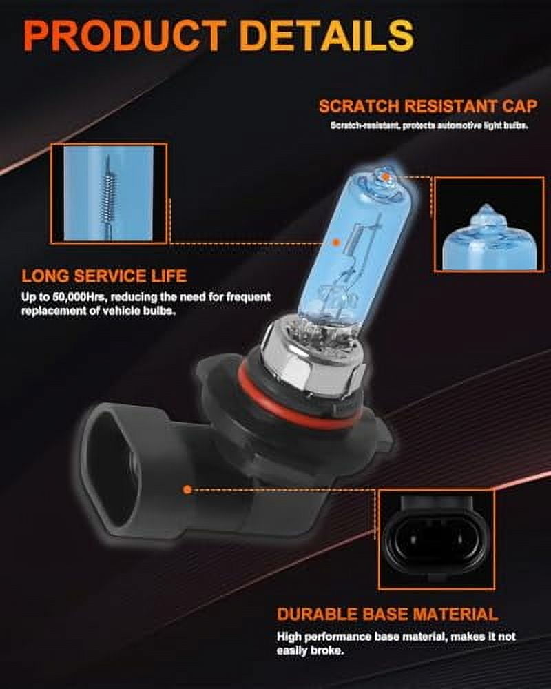 Fits for TOYOTA CAMRY (2000-2006) Halogen Headlight Bulbs, 9005/HB3 + 9006/HB4 High Beam/Low ...