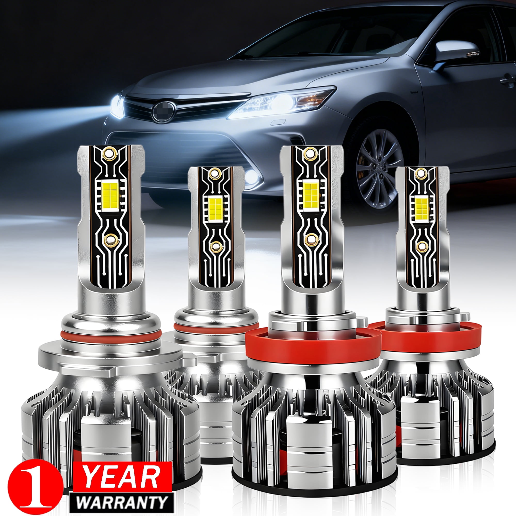 Fits Toyota Avalon 2008-2012 LED Headlight Super Bright Bulbs 9005+H11 ...