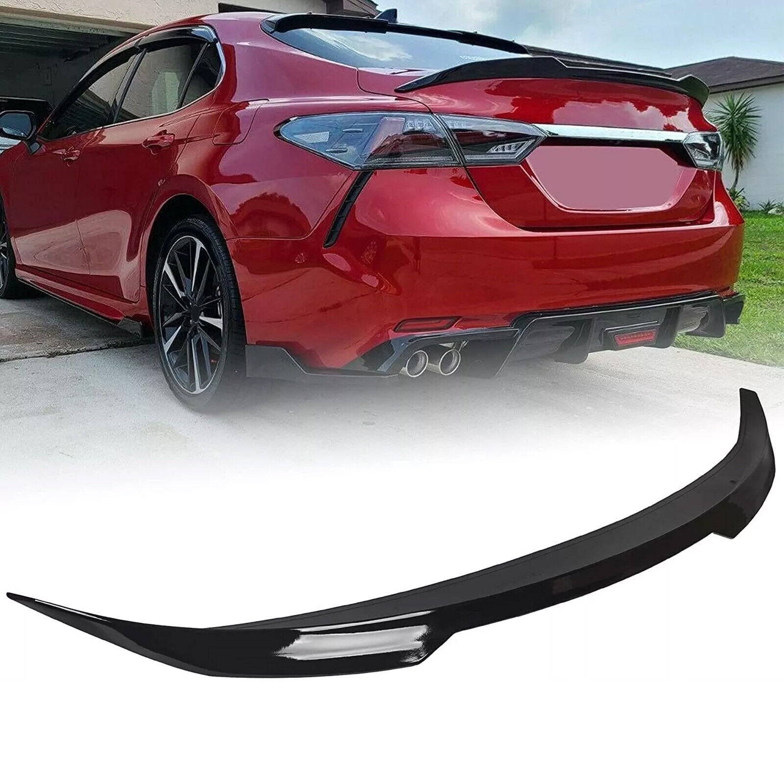 Fits Toyota Camry 2018-2024 Glossy Black JDM V Style Rear Trunk Spoiler ...