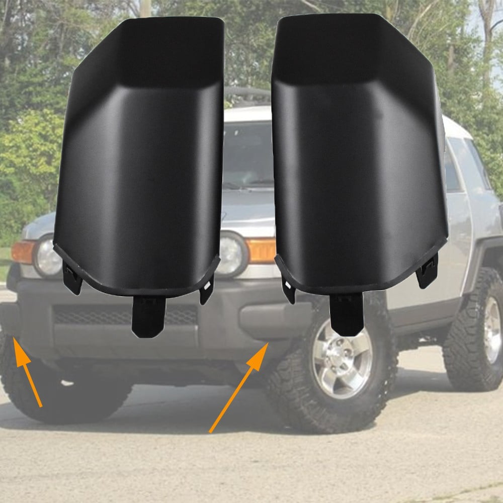 Fits Toyota FJ Cruiser 2008-2014 Pair Black Front Corner Bumper End Cap ...