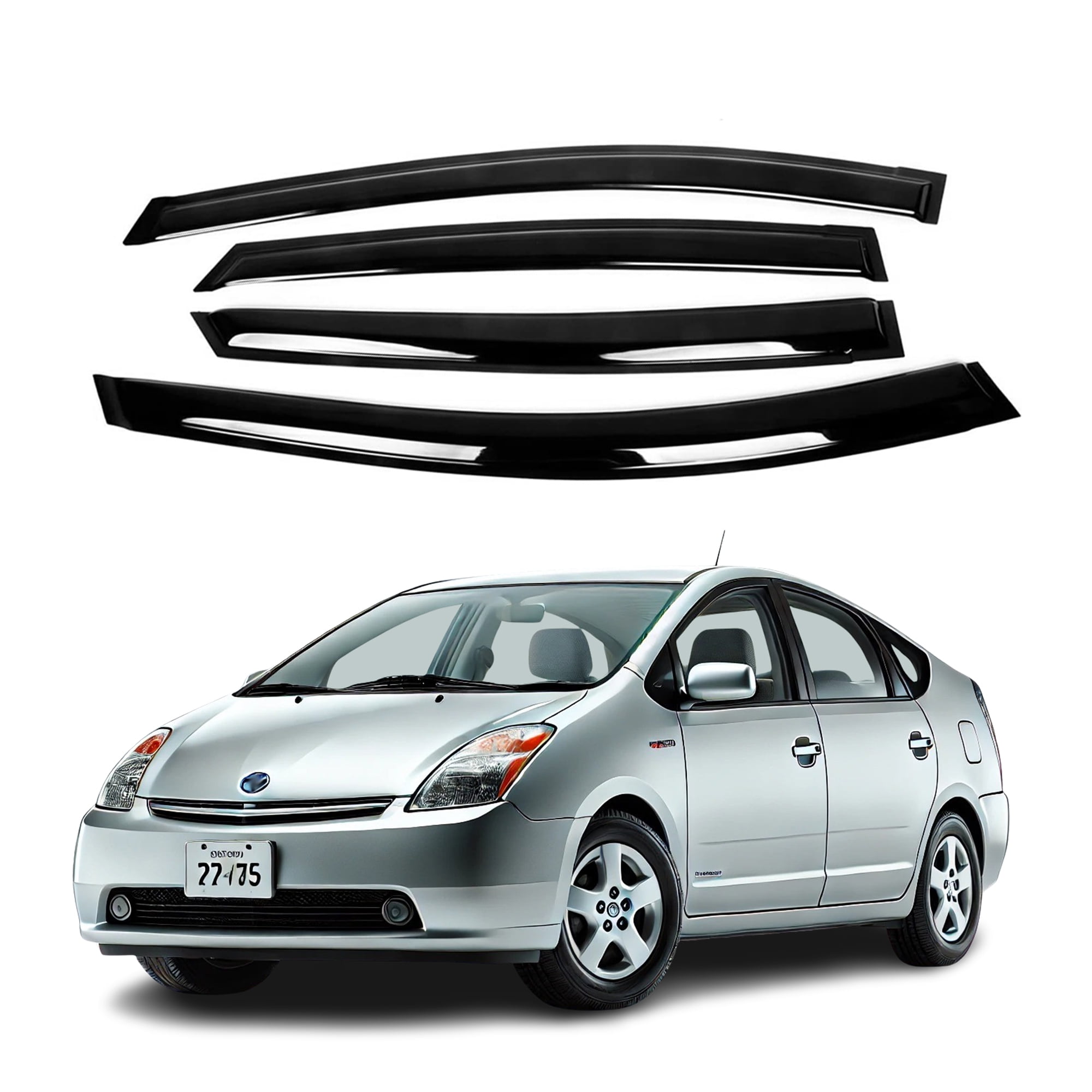 ZH ABS Plastic Window Visors for Toyota Prius 2004-2009, Rain & Sun ...