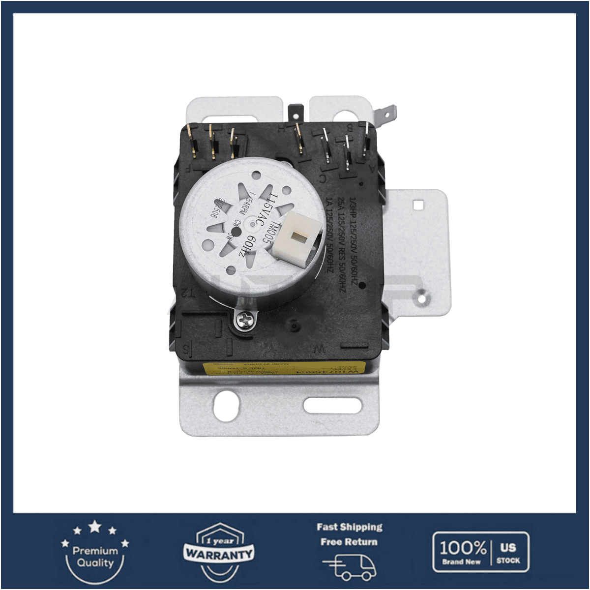 Fits Whirlpool W10745654 Dryer Timer Control W10857611 60Hz 115VAC ...