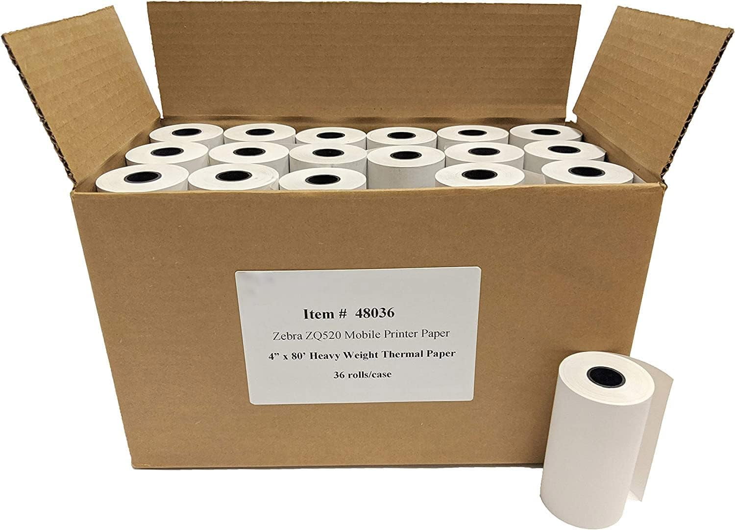 Fits Zebra ZQ520/QL420/RW420 Mobile Printer Thermal Paper (36 Rolls ...