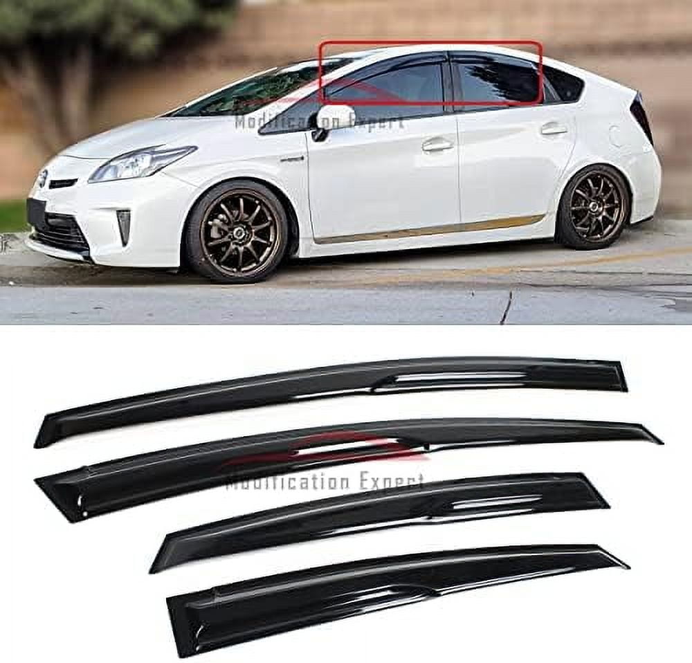Fits for 2010-2015 Toyota Prius JDM 3D Wavy Mugen Style Window Visor ...