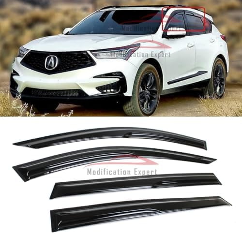 Fits for 2019-2025 Acura RDX JDM 3D Wavy Mugen Style Window Visor Rain ...
