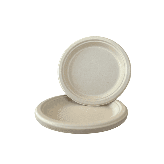 Fitsu 9"Inch Compostable Heavy Duty Disposable Plates 24pc,parchment ...