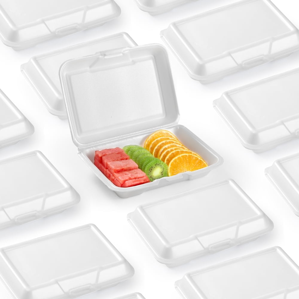 Fitsu Foam take out container,1 Compartment,200 pack,9.250” x 6.375” x 2.875” - Walmart.com
