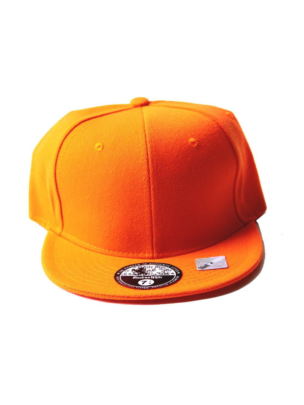 Fitted Acrylic Plain Style Orange Hat 7 3/4 - Walmart.com