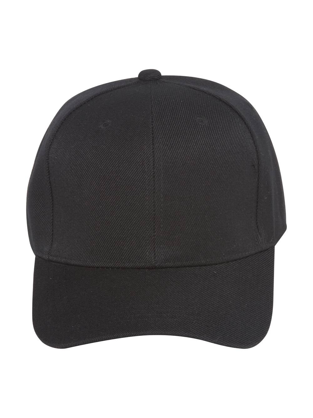 Fitted Cap-Black, 7 5/8 - Walmart.com