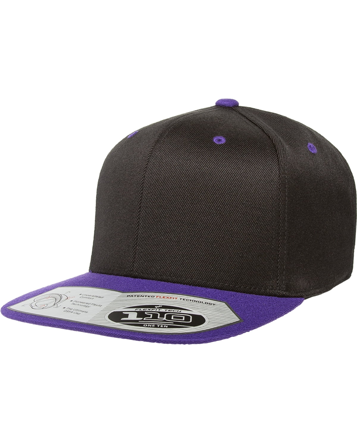 Fitted Classic Two-Tone Cap , 110FT , BLACK/ PURPLE , One Size ...