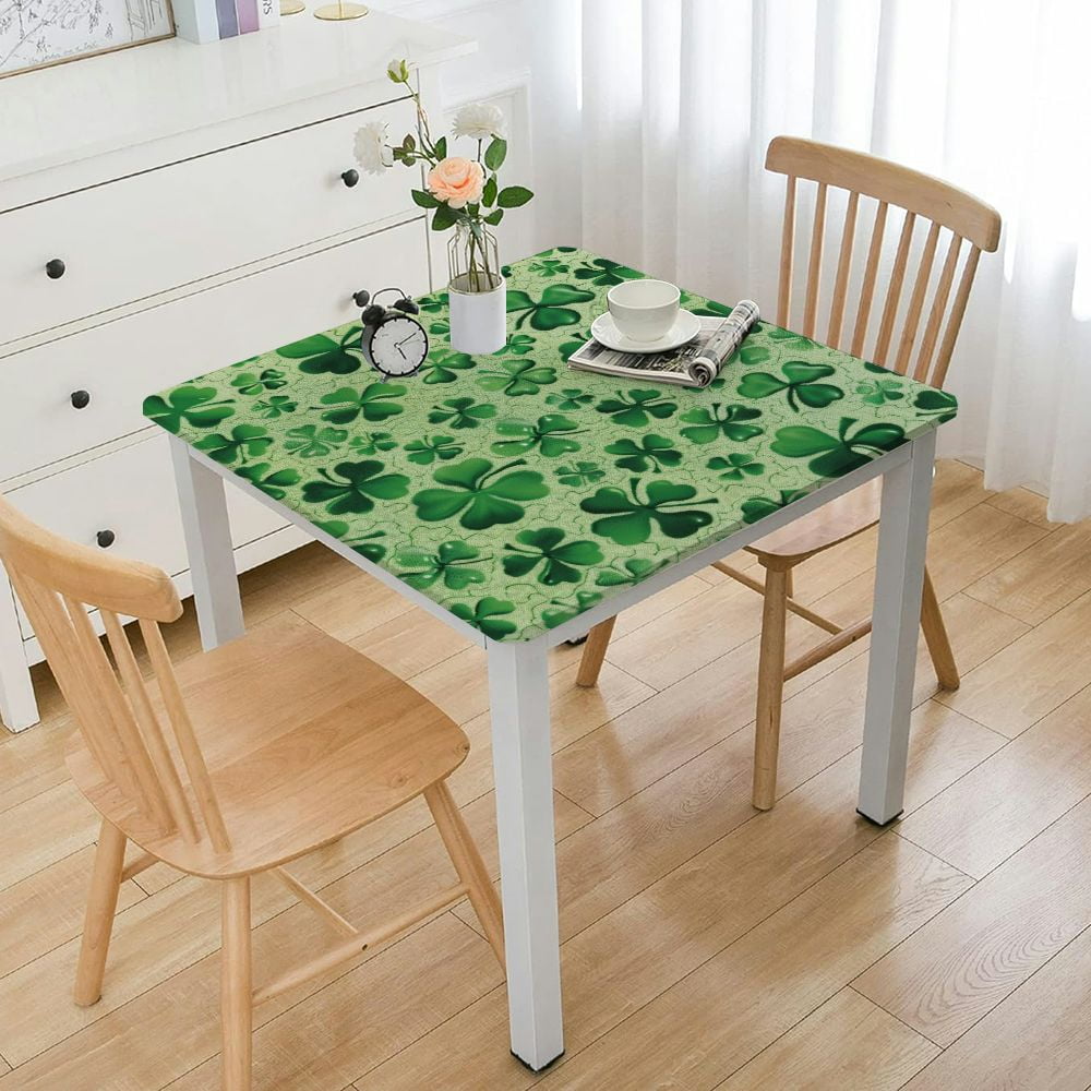 Fitted Elastic Edge Square Tablecloths, Pattern Wipe Clean Polyester ...