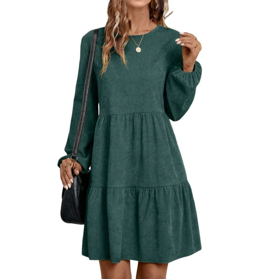 Fitted Knit Dress, Simple Round Neck Design for a Sleek Look, Essential ...
