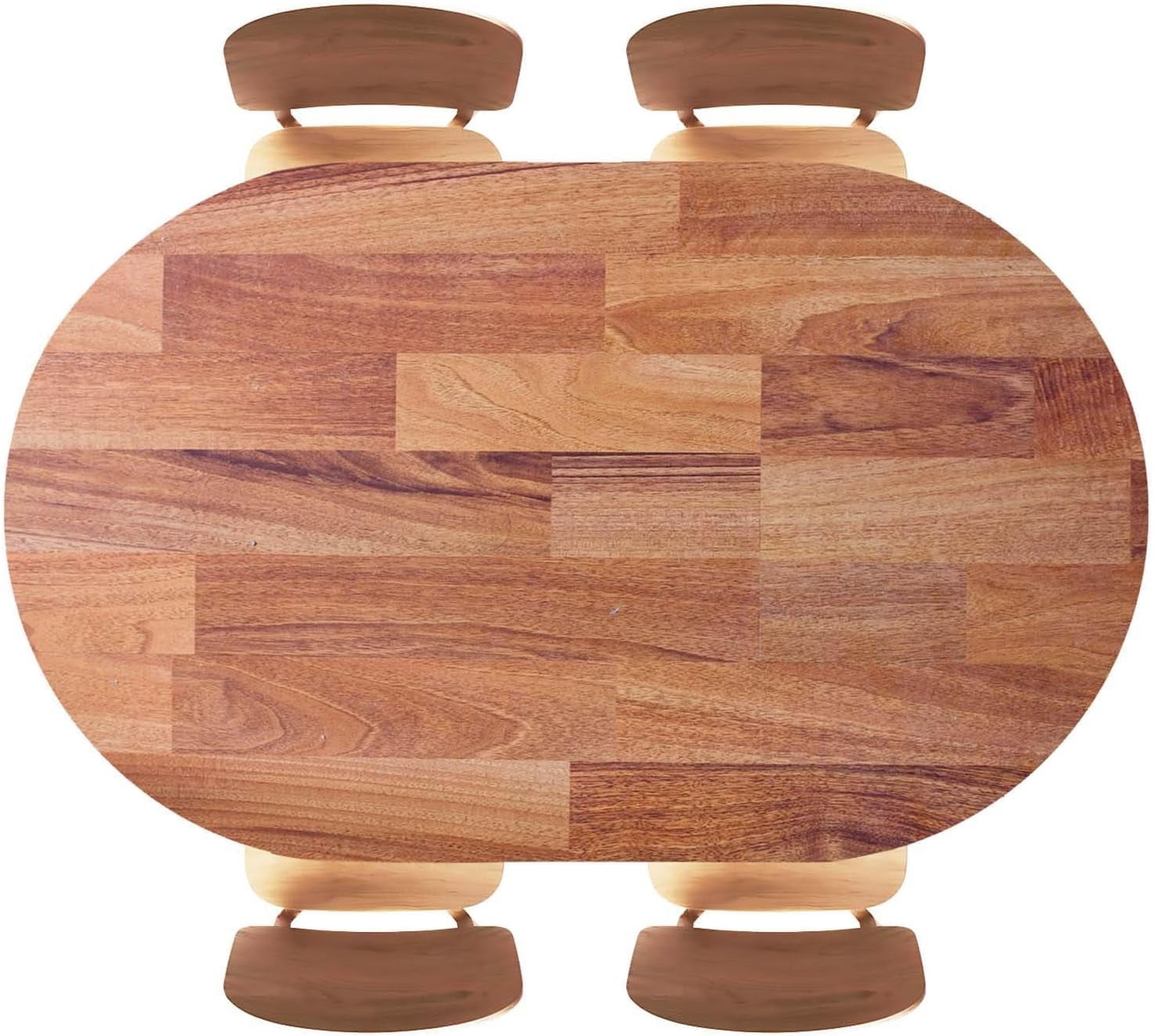 Fitted Oval Tablecloth Wood Grain Table Cloth Cover with Elastic Edge ...
