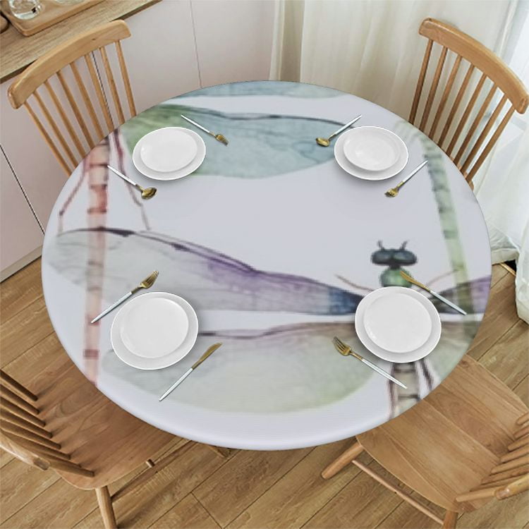 Fitted Round with Elastic Edge Table Cloth Table Cover - Walmart.com
