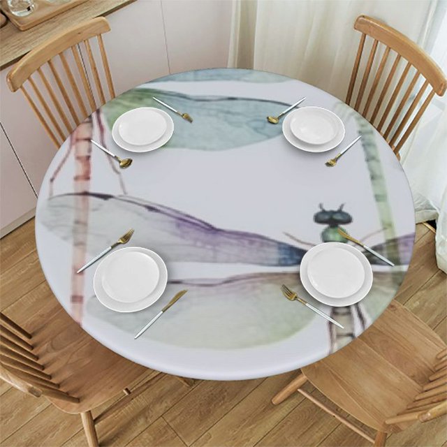Fitted Round with Elastic Edge Table Cloth Table Cover - Walmart.com