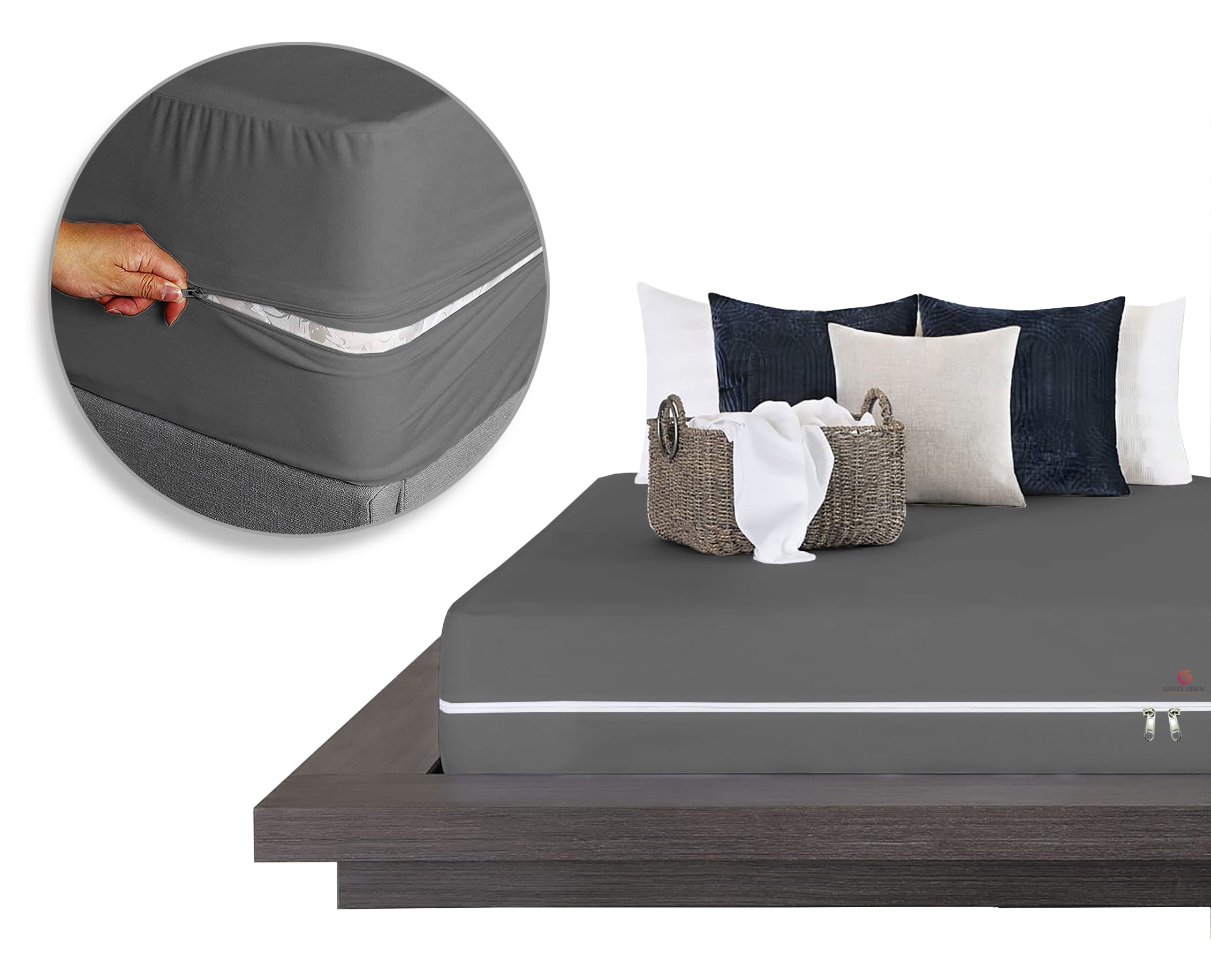 Fitted Sheet Full Size (54X75), 100% Microfiber 1 Piece Fitted Sheet 18 ...