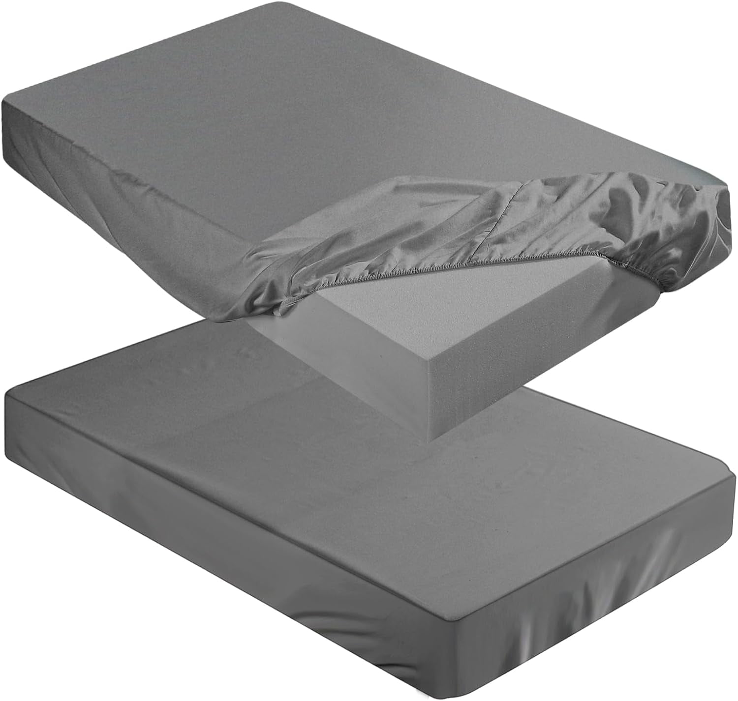 Fitted Sheet (Sheet Only) Compatible with Milliard Trifold Mattress ...