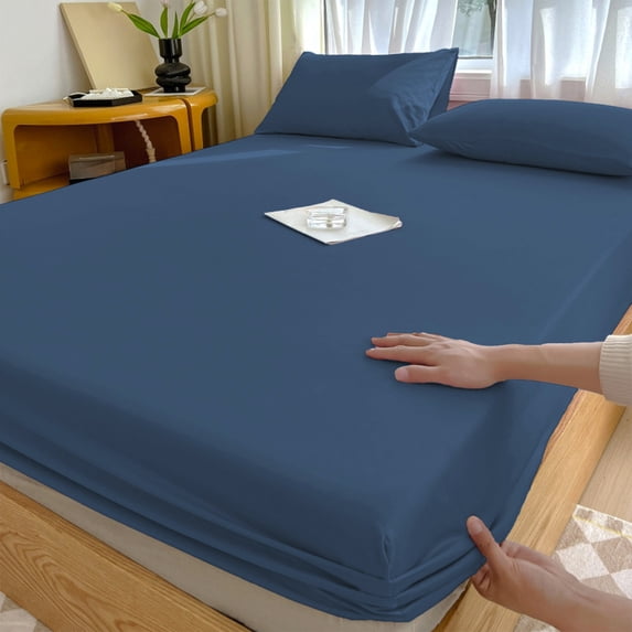 Fitted Sheet, Usavan Non Slip Deep Pocket Stretch Fitted Sheet ...