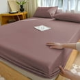 Fitted Sheet for Bed, Bedding Set Non-Slip Mattress Cover with Soft ...