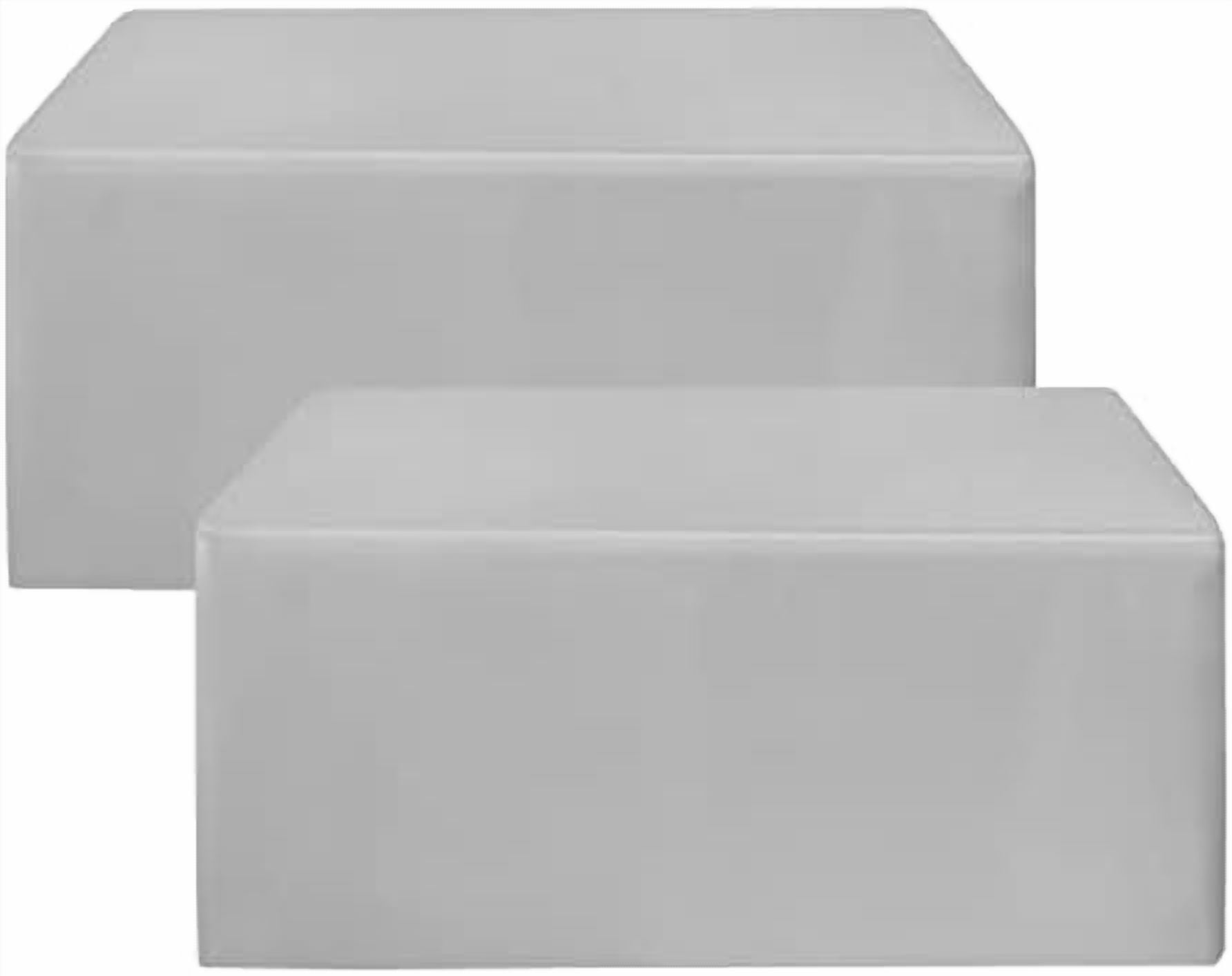 Fitted Silver Grey Table Covers - 96 x 30 Inch - 2 Pack Rectangle ...