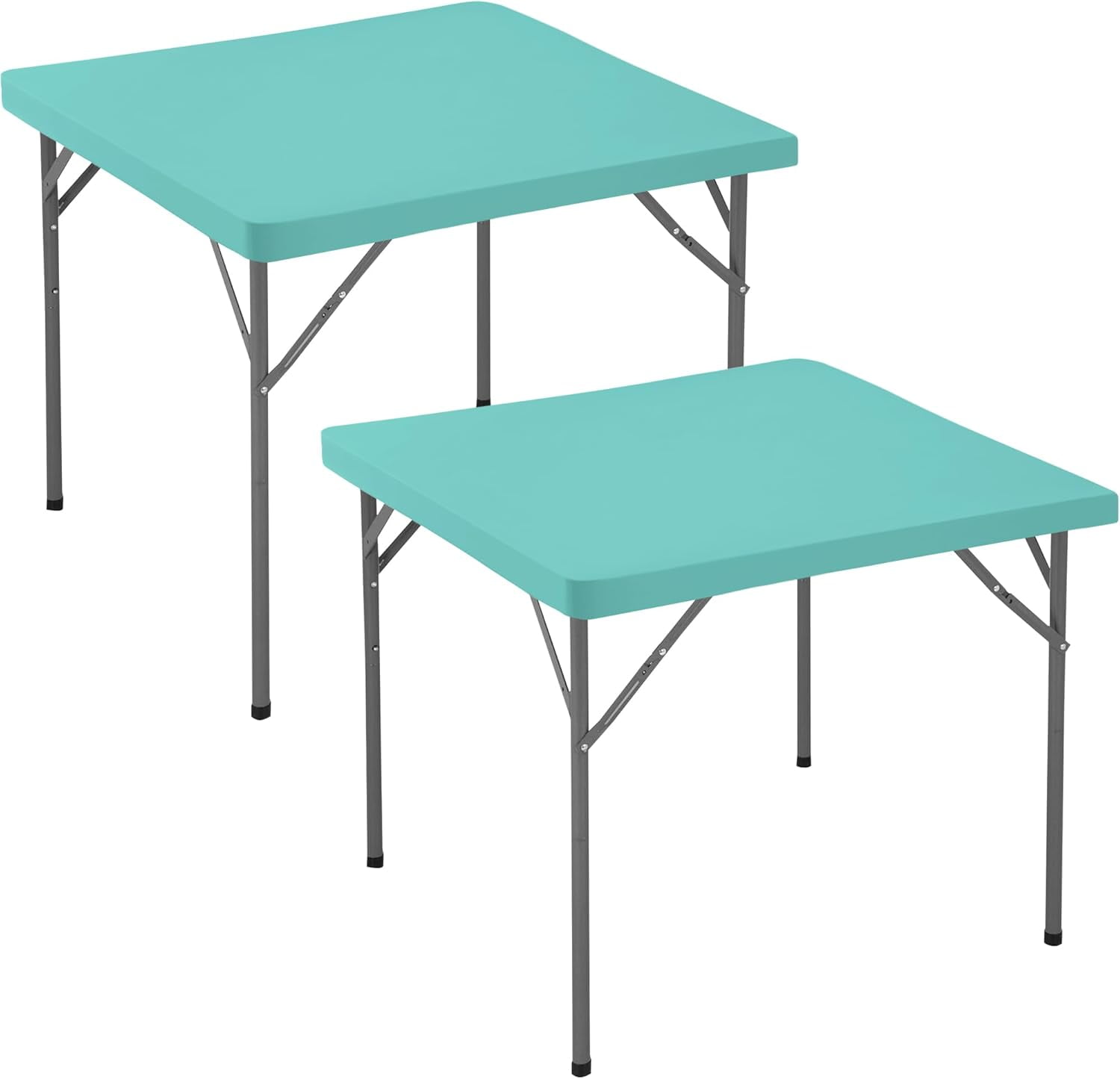 Fitted Square Tablecloth 36x36 Inch-2 Pack Aqua Blue Card Elastic ...