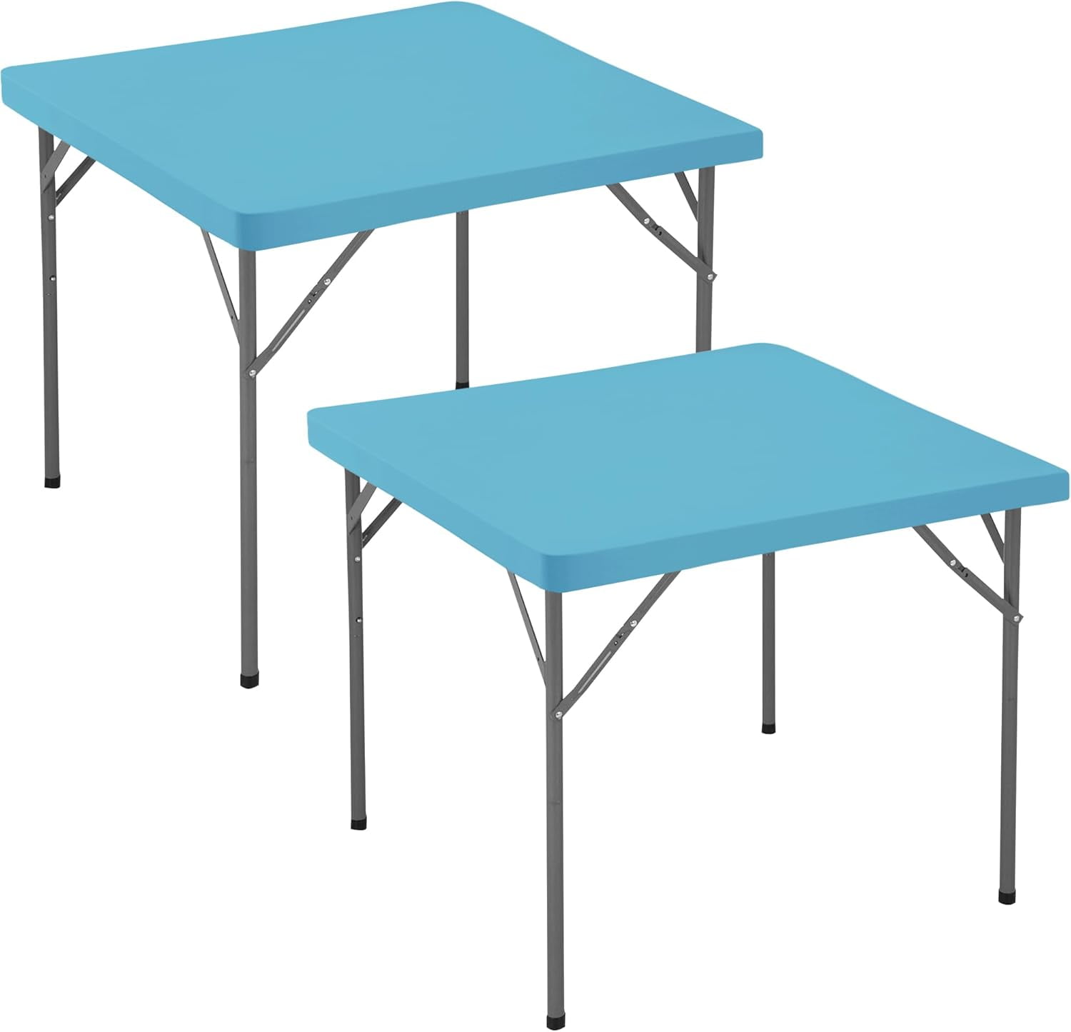 Fitted Square Tablecloth 36x36 Inch-2 Pack Light Blue Card Elastic ...