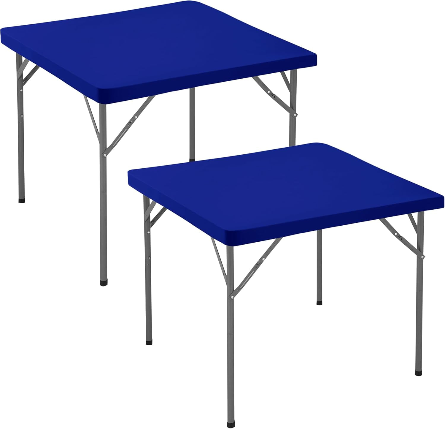 Fitted Square Tablecloth 42x42 Inch-2 Pack Royal Blue Card Elastic ...