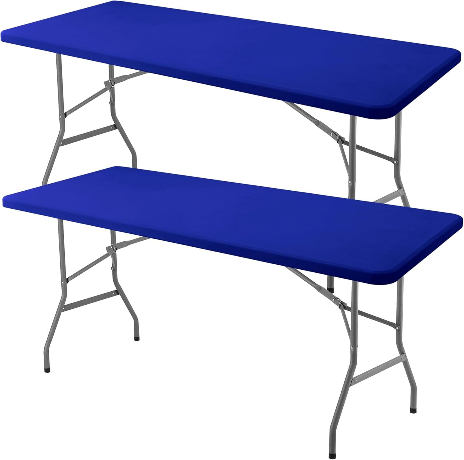 Fitted Table Cloth Rectangle Table 42x72 Inch-2 Pack Royal Blue Elastic ...