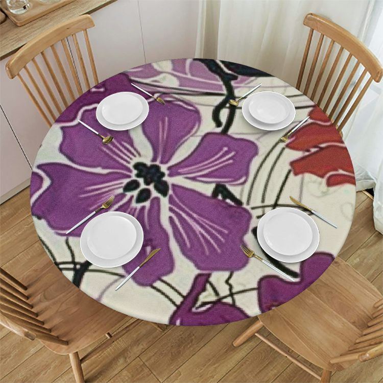 Fitted Table Cover, Spring Tree of Life with Blooming Flower and ...