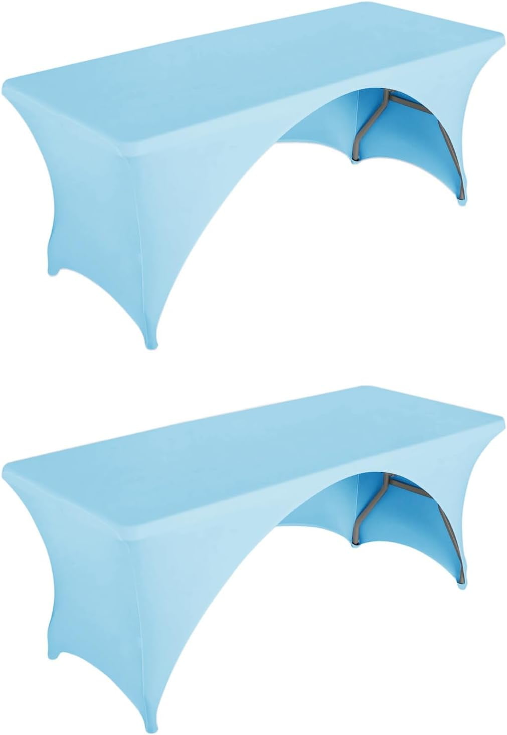 Fitted Table Covers for 6 Foot Folding Tables,Open Back, Spandex ...