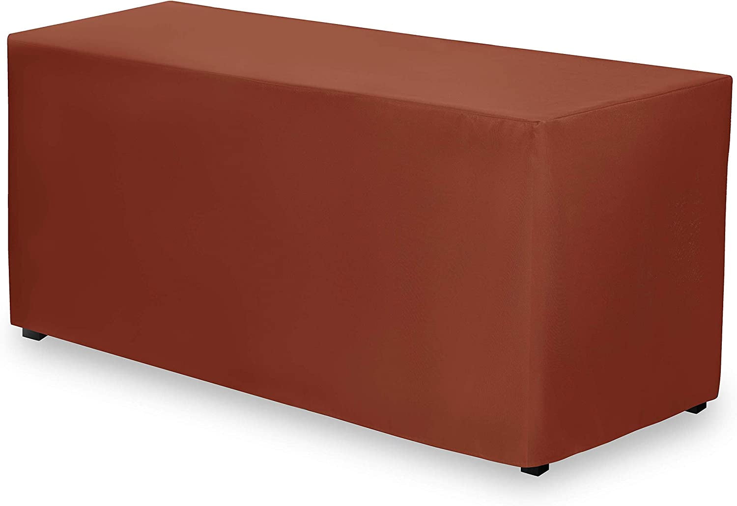 Fitted Tablecloth - 48 x 30 Inch Burnt Orange Fitted Table Cloth for 4 ...