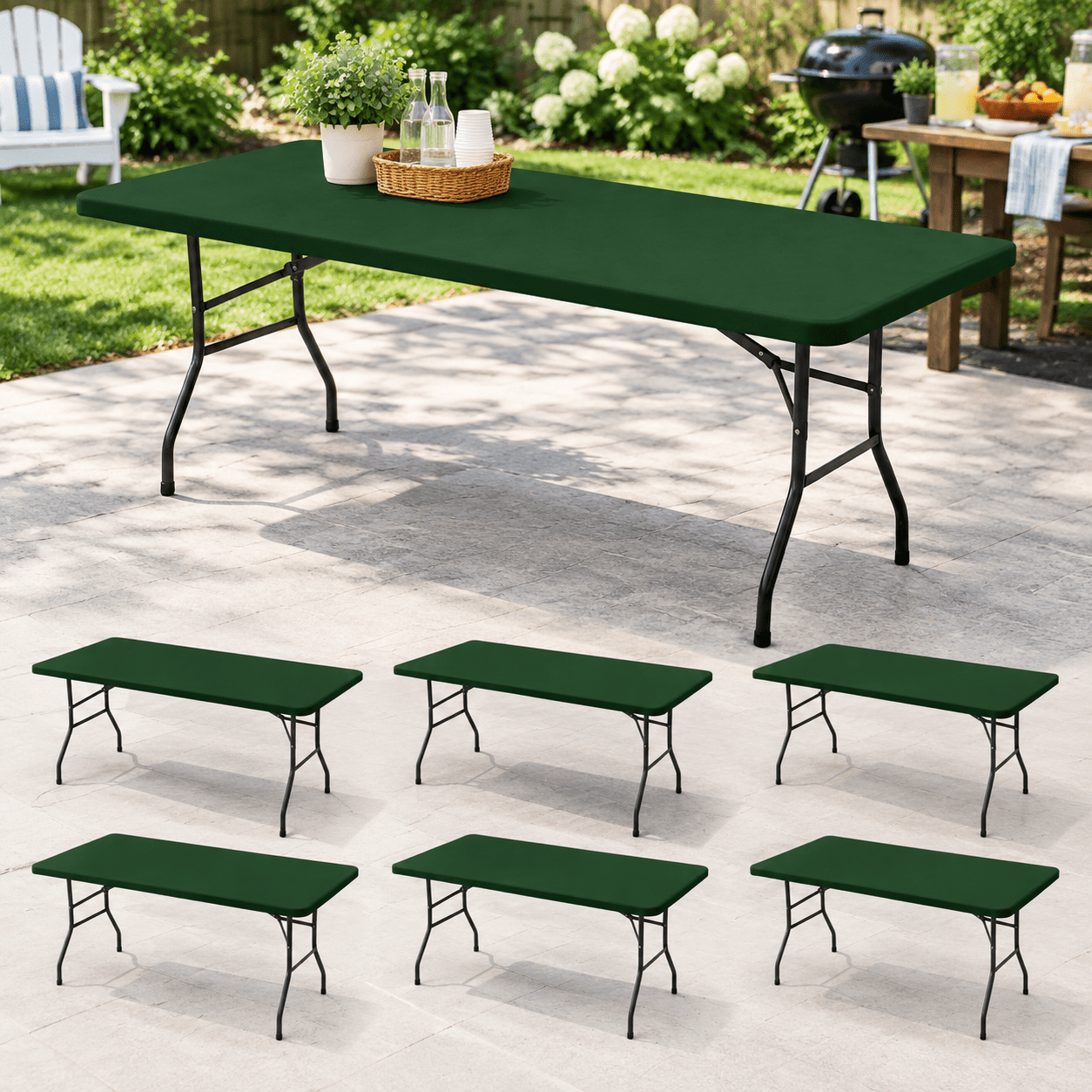 Fitted Tablecloth For 8 Foot Rectangle Tables-outdoor Picnic Table ...