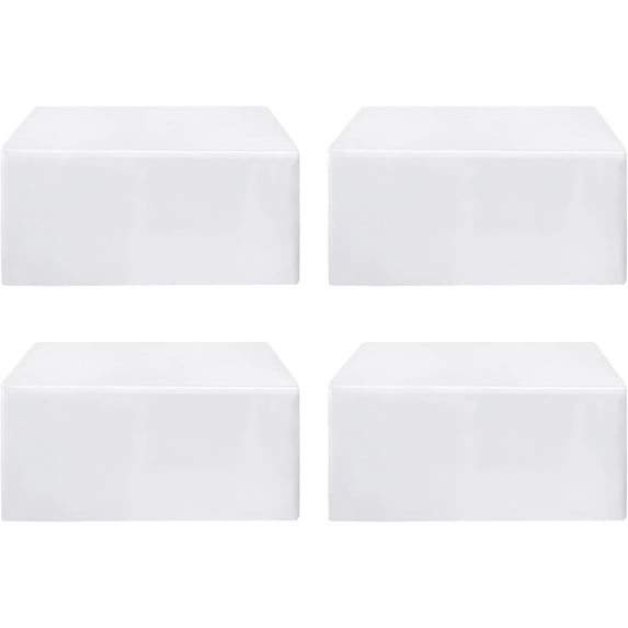 Fitted White Tablecloths - 72 x 30 Inch - 4 Pack Rectangle Table Covers ...