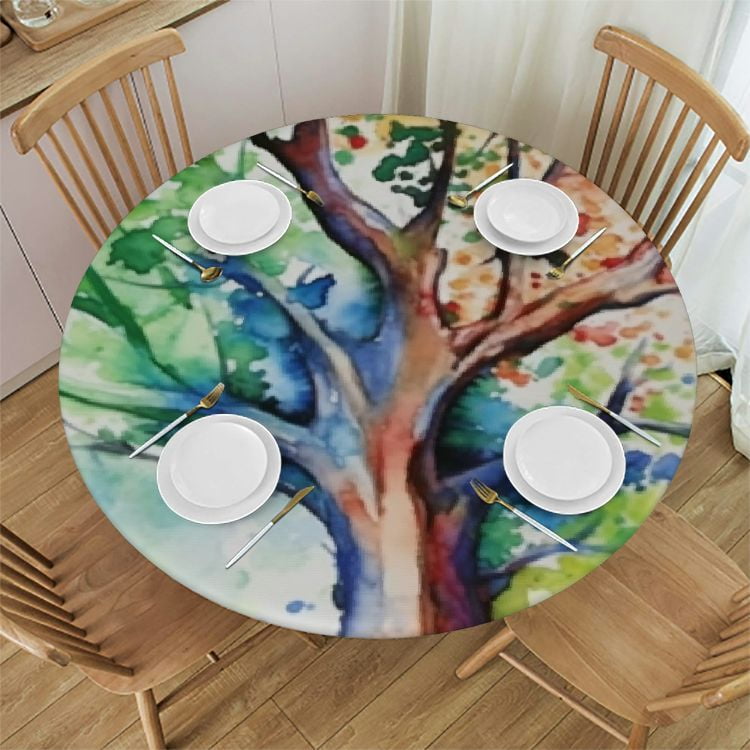 Fitted with Table Cover for Table, Waterproof Wipeable Fitted Table ...