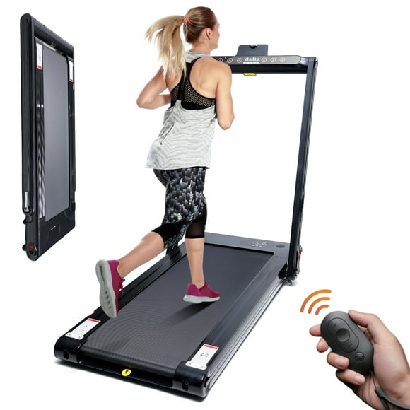 Fitti Folding Treadmill Running Machine Dual Display Screen for Home ...