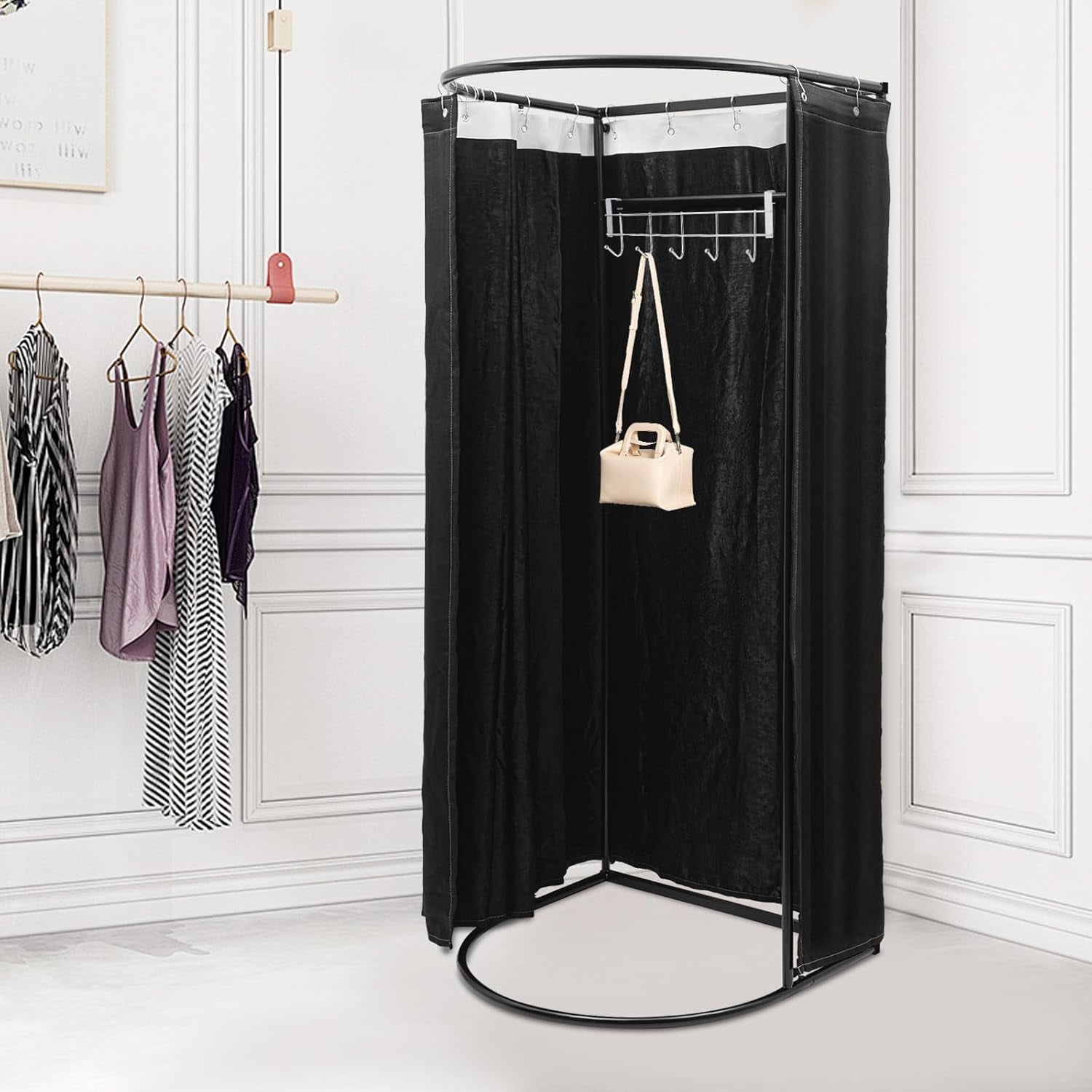 Fitting Room Clothing Store with Shading Curtain,Portable Dressing Room ...
